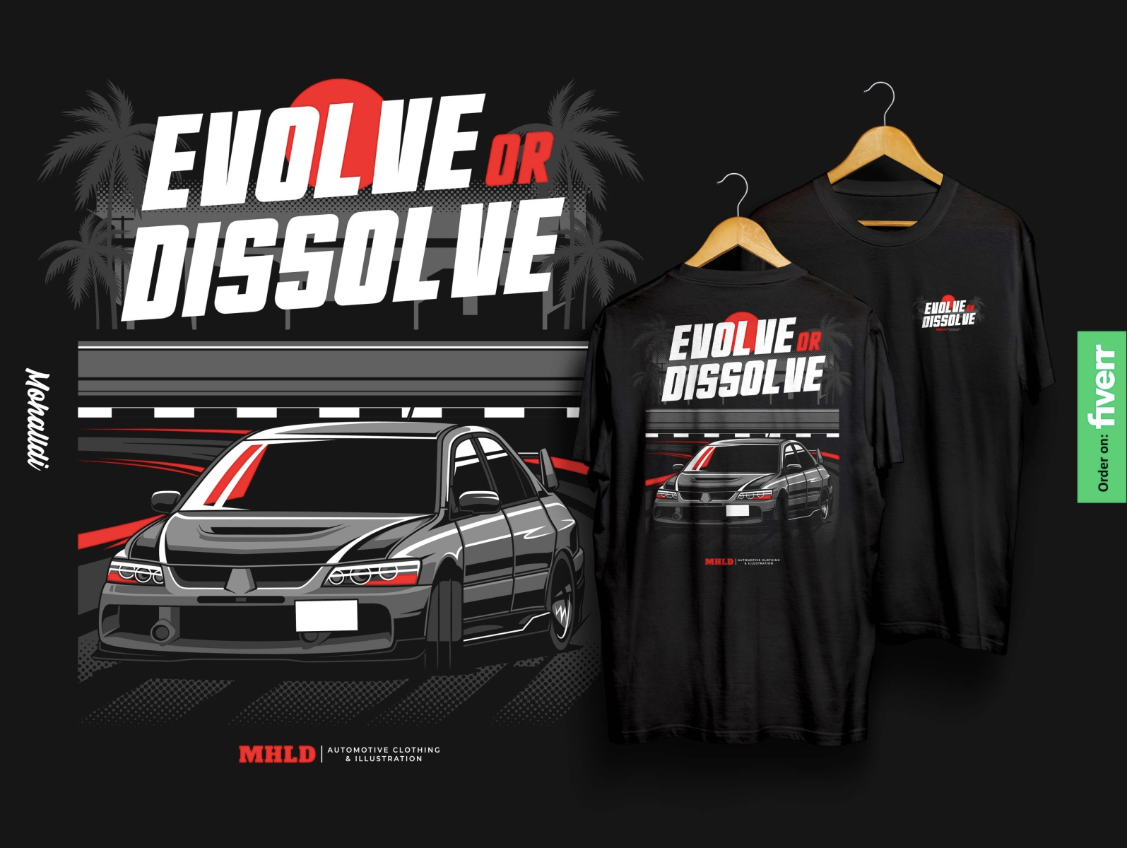 Lancer Evolution Car Illustration by mohalldi on Dribbble