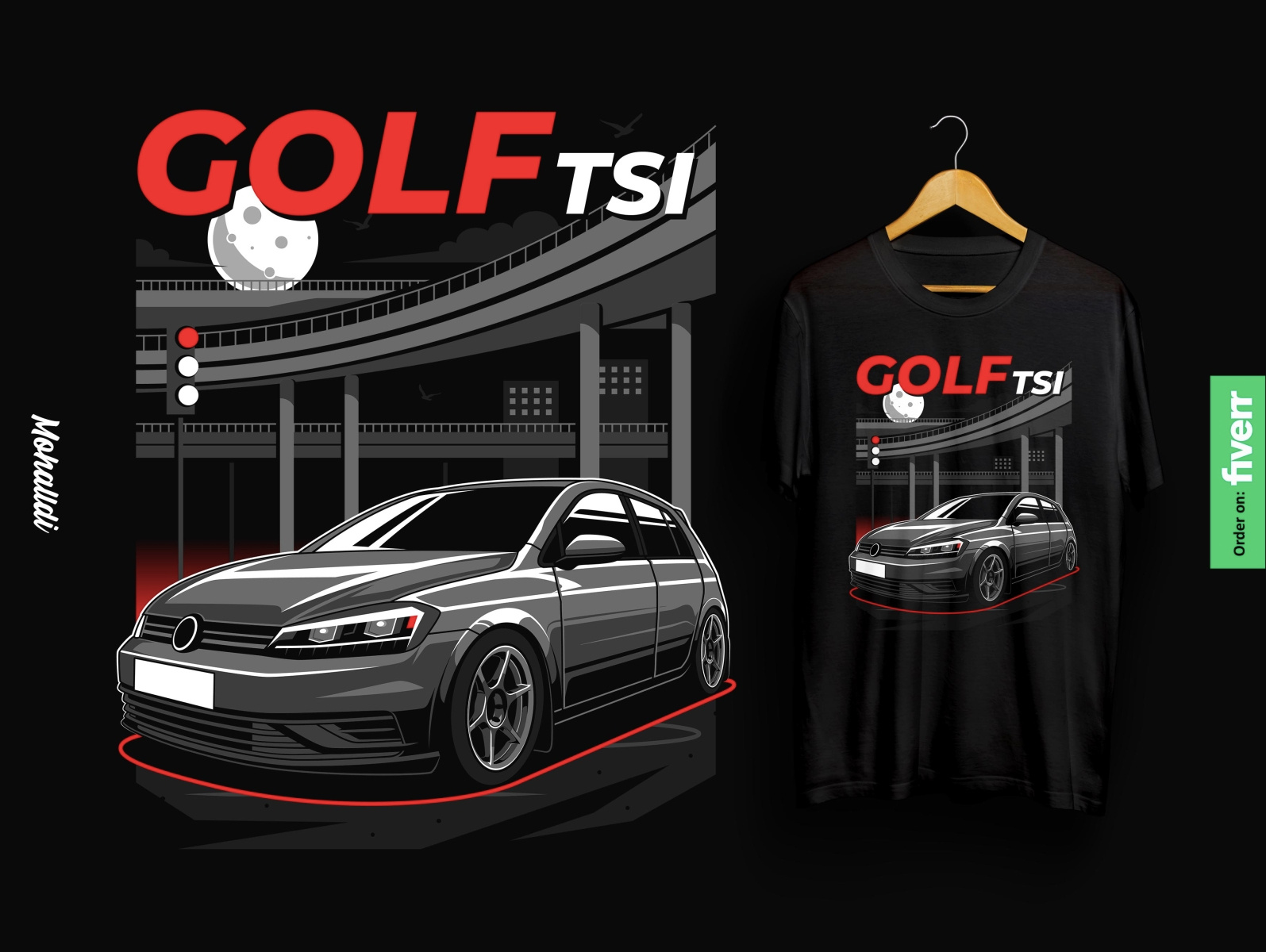 VW Golf Sti Automotive Illustration by mohalldi on Dribbble