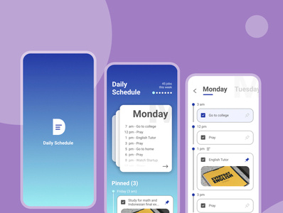 Daily Schedule Apps UI Design by Rangga Saputra on Dribbble