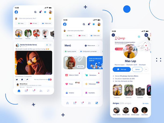 Facebook Redesign Concept by Mao Lop on Dribbble