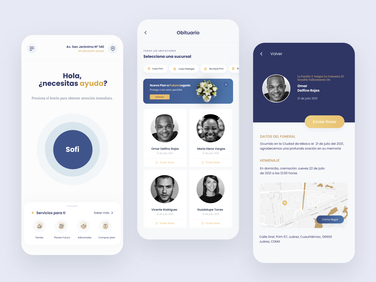 Funeral App - Obituary by Mao Lop on Dribbble