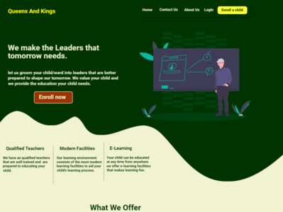 landing page by Kinanee Samson on Dribbble