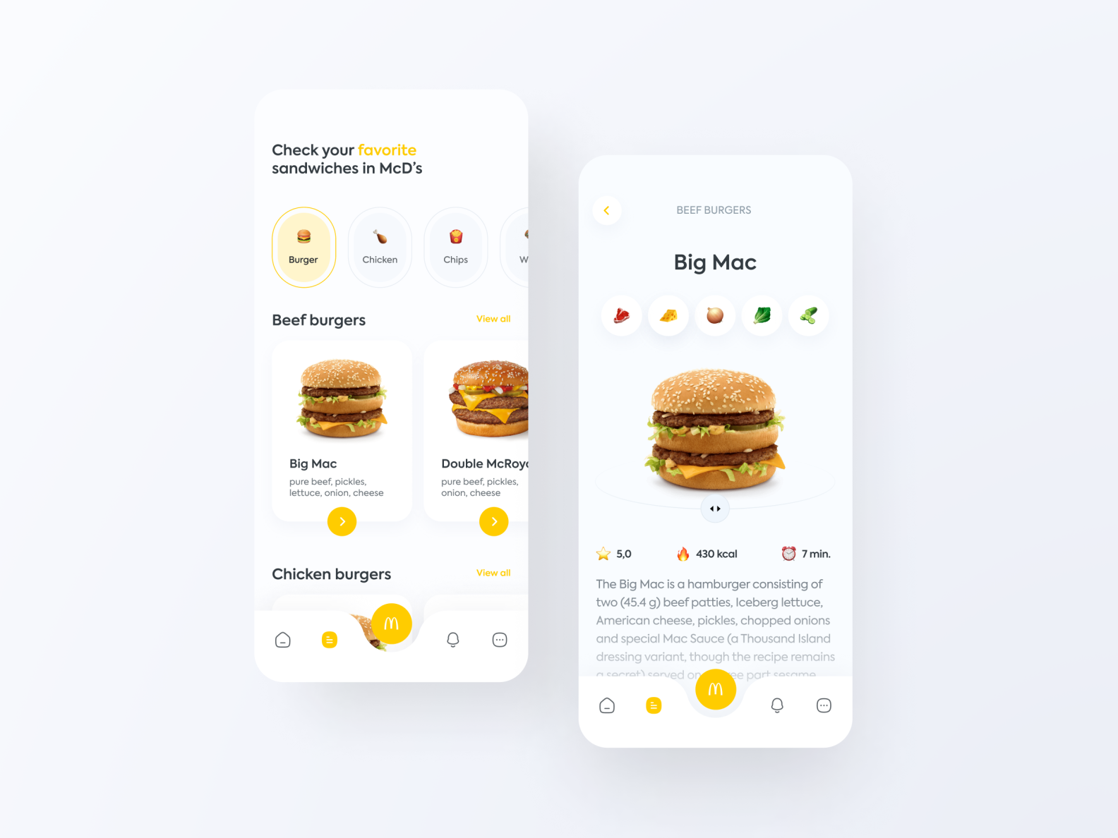 McDonald's menu - concept design by Dominik Tyka for Abysso on Dribbble