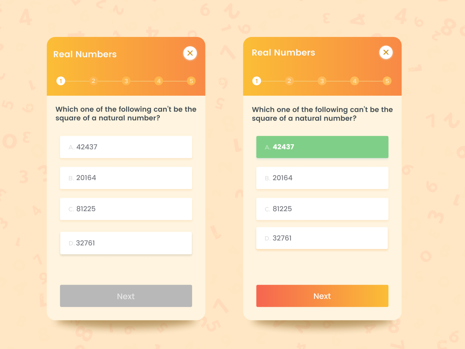 MCQ UI Design by Neebal on Dribbble