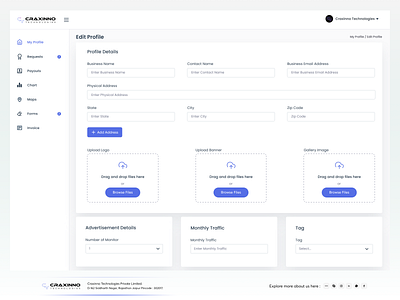 Edit Profile Page by Craxinno Technologies Private Limited. on Dribbble