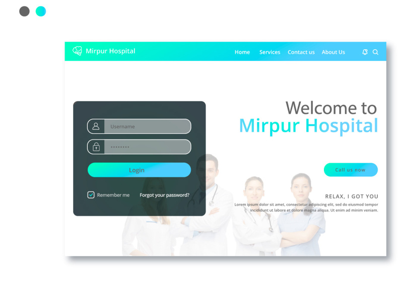 UI design of a Hospital Website's Home Page by Ashik Mustafa on Dribbble