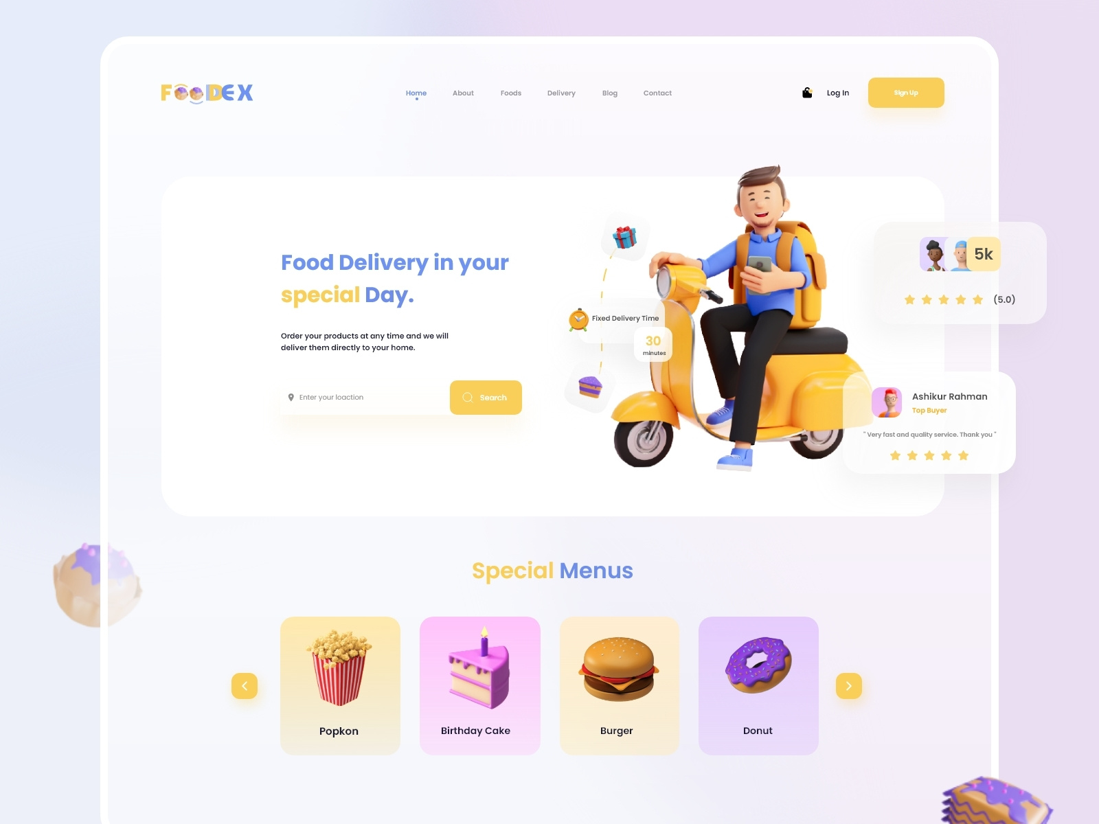Foodex Food Delivery Landing Page Header Section by Ashikur Rahman on ... Foodex Food Delivery Landing Page Header Section by Ashikur Rahman on ...