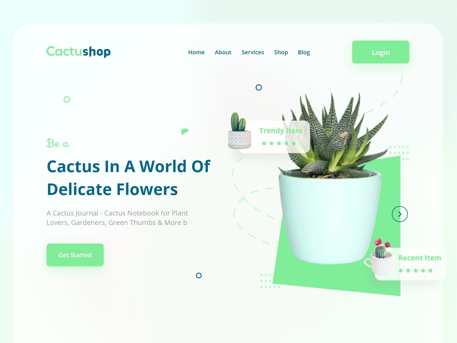 Plants Shop Landing page Header by Ashikur Rahman on Dribbble