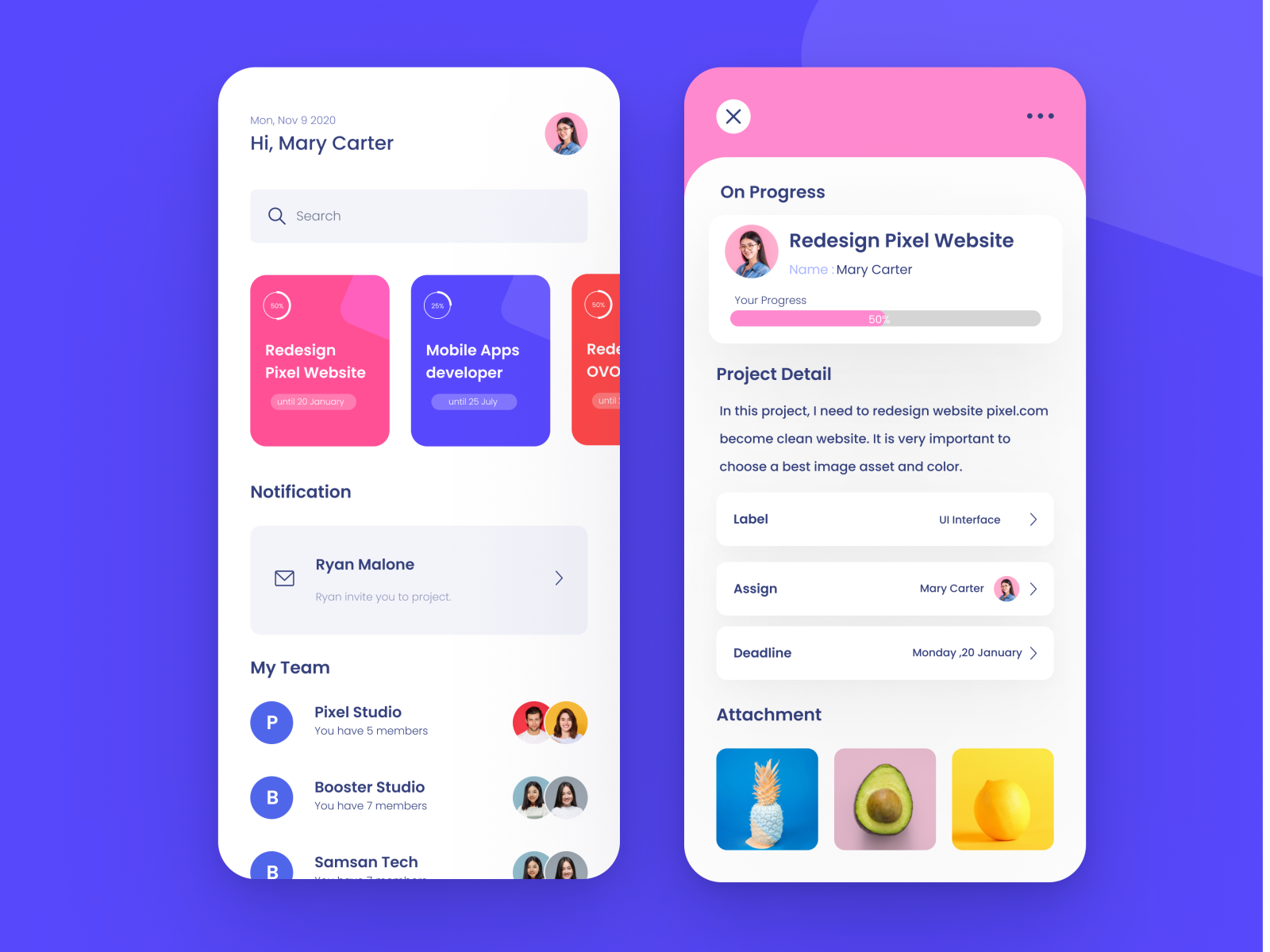 freelancer apps by wildan vicki on Dribbble