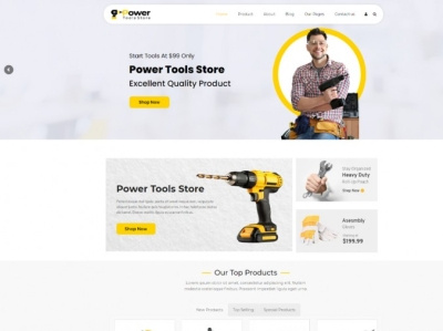Power Tools Store Wordpress Theme by Template Bundle on Dribbble