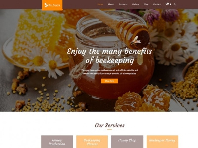 Beekeeping WordPress Theme by Template Bundle on Dribbble