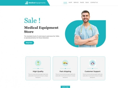 Best Medical Equipment WordPress Theme by Template Bundle on Dribbble