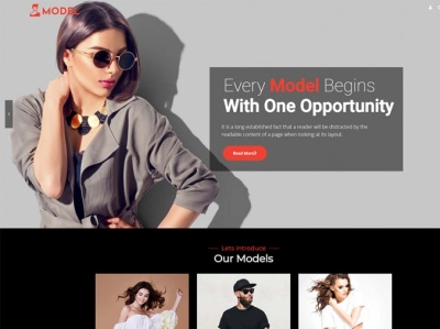 Model Agency WordPress Theme by Template Bundle on Dribbble