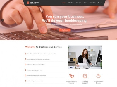 Bookkeeper Bookkeeping WordPress Theme by Template Bundle on Dribbble