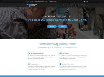 Plumber HTML Website Template by Template Bundle on Dribbble