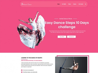 Dance Studio WordPress theme by Template Bundle on Dribbble