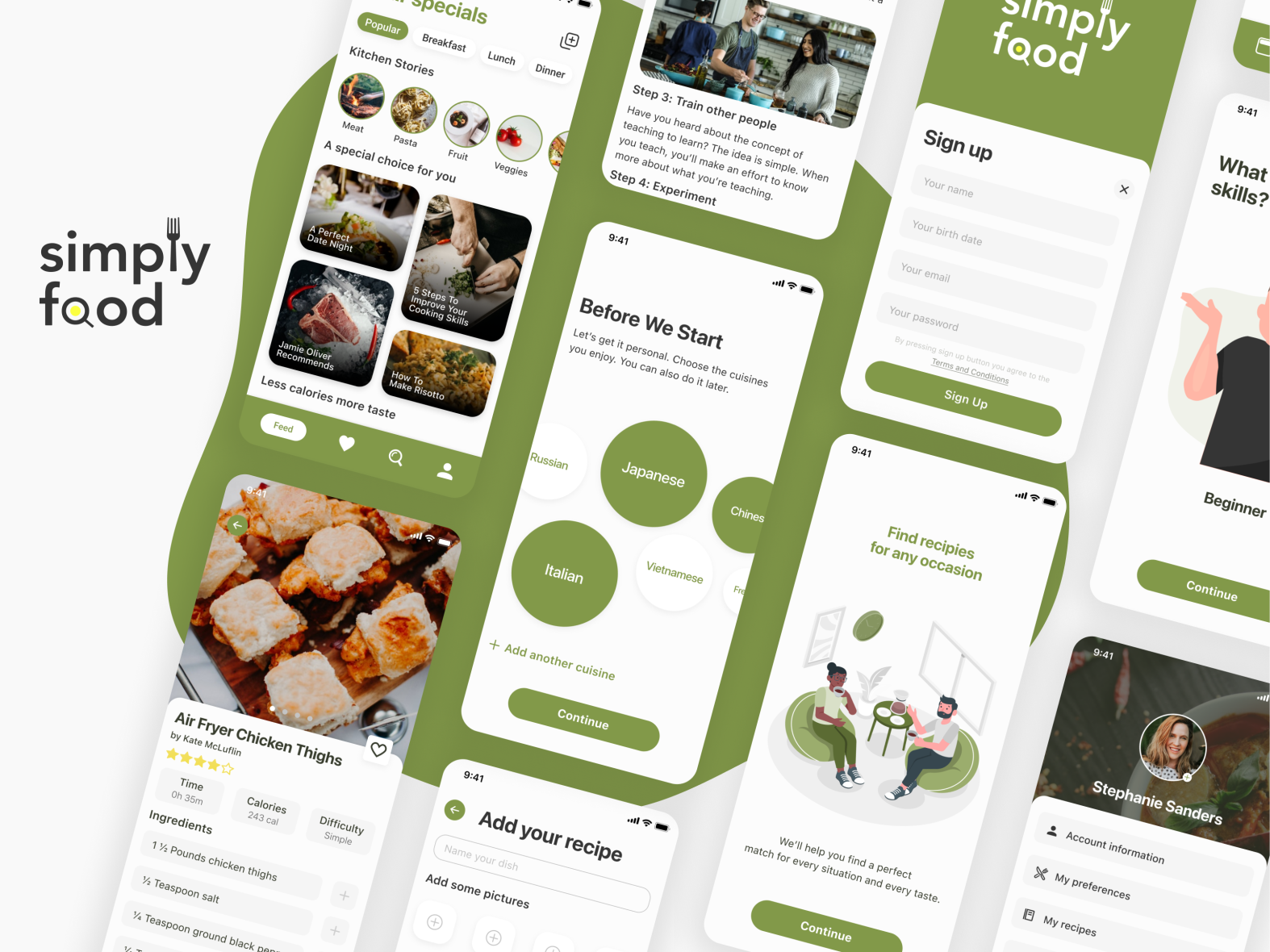 Simply Food - a cooking app by Eugene Sypchenko / QG Designs on Dribbble
