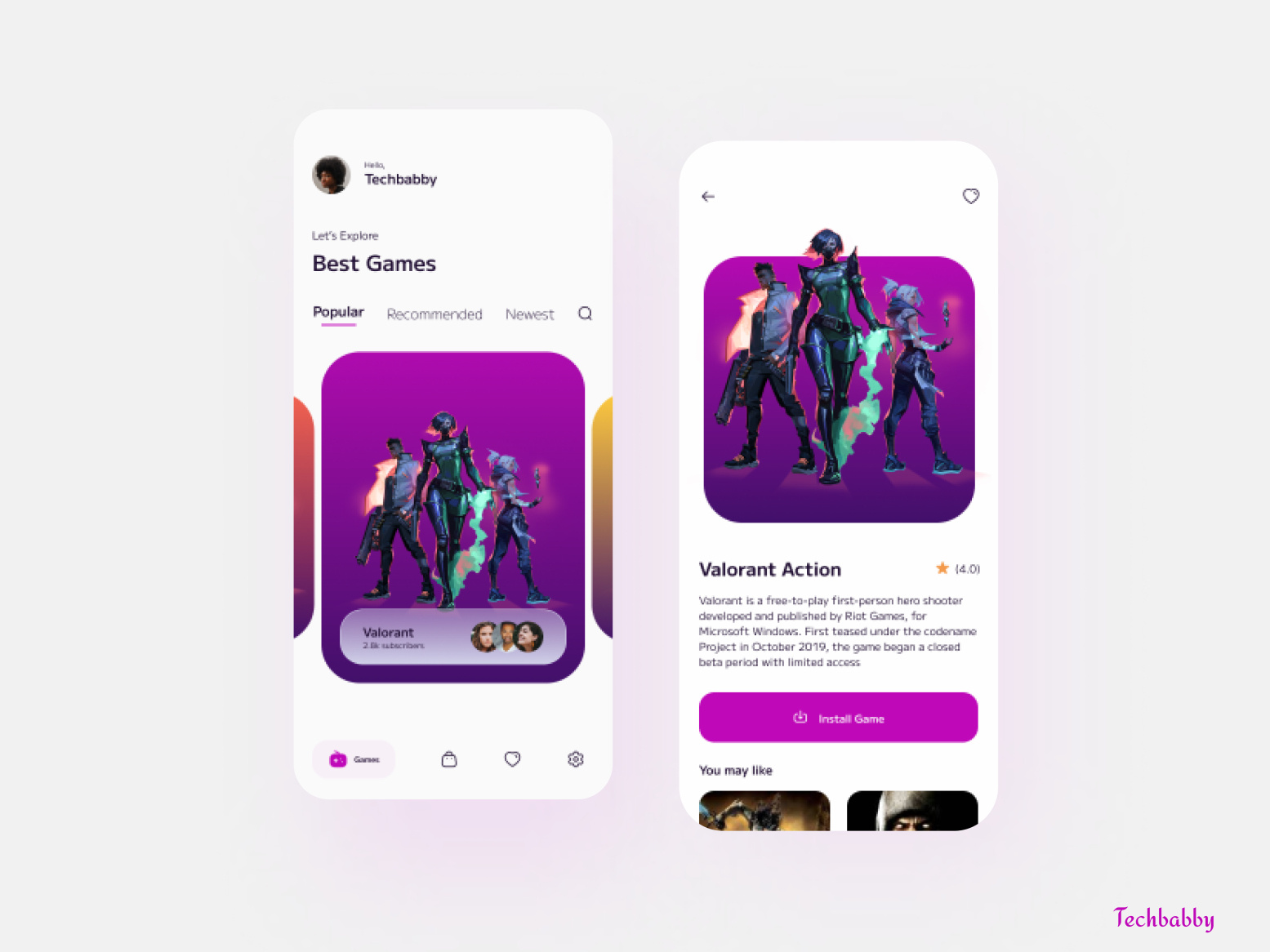 Concept : Game App by Olatunji Monsurat Ojuolape on Dribbble