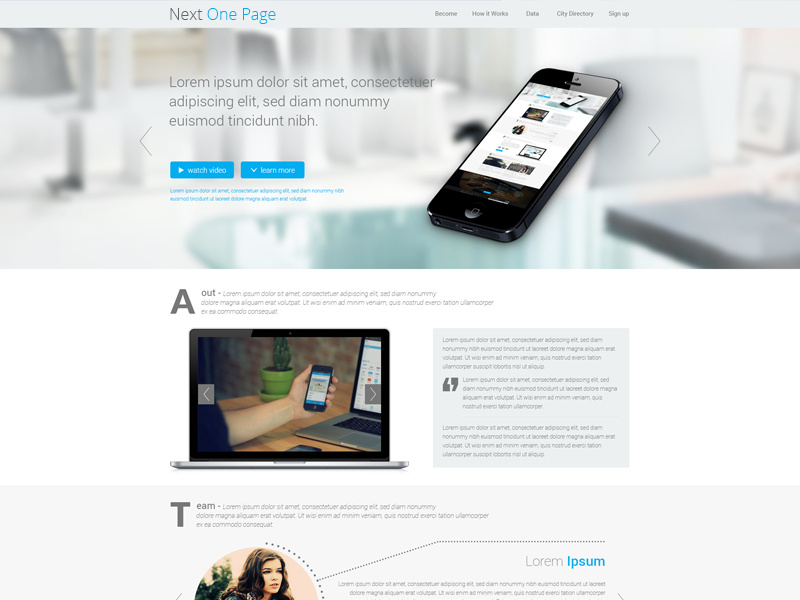 Next One Page Psd by Madhav Khattri Ghimire on Dribbble