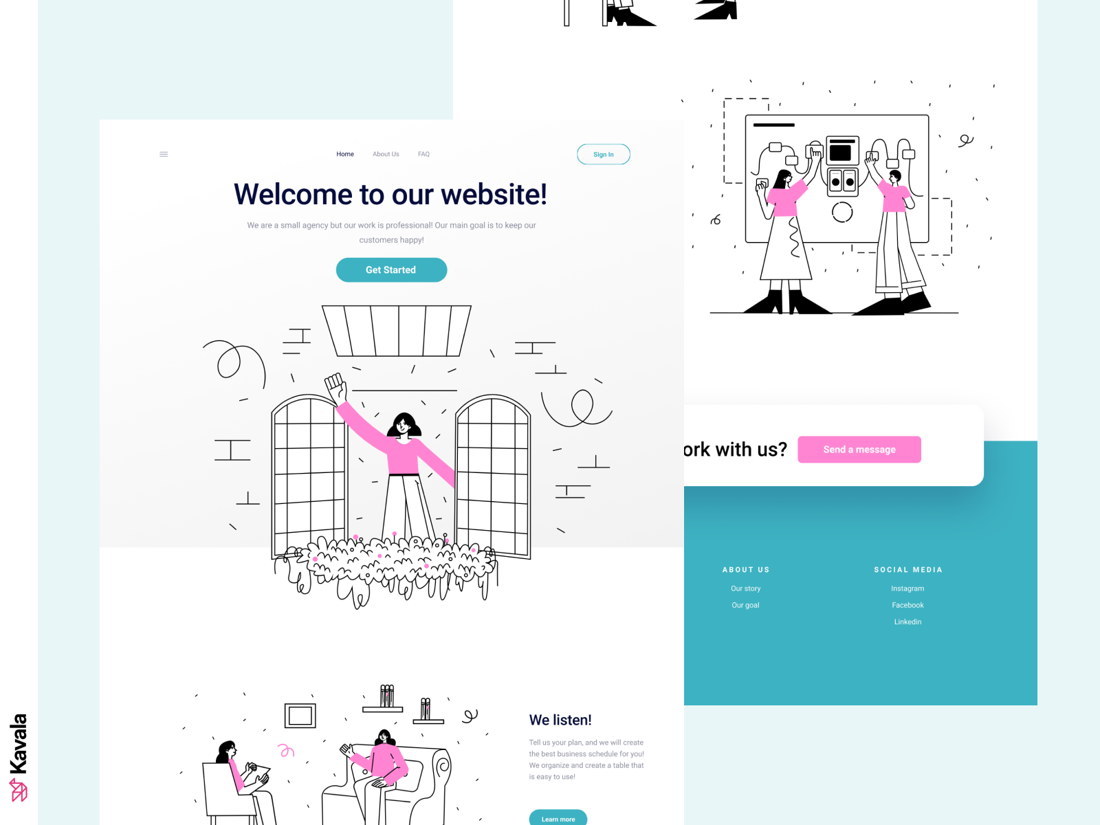 Business landing page by Kavala on Dribbble