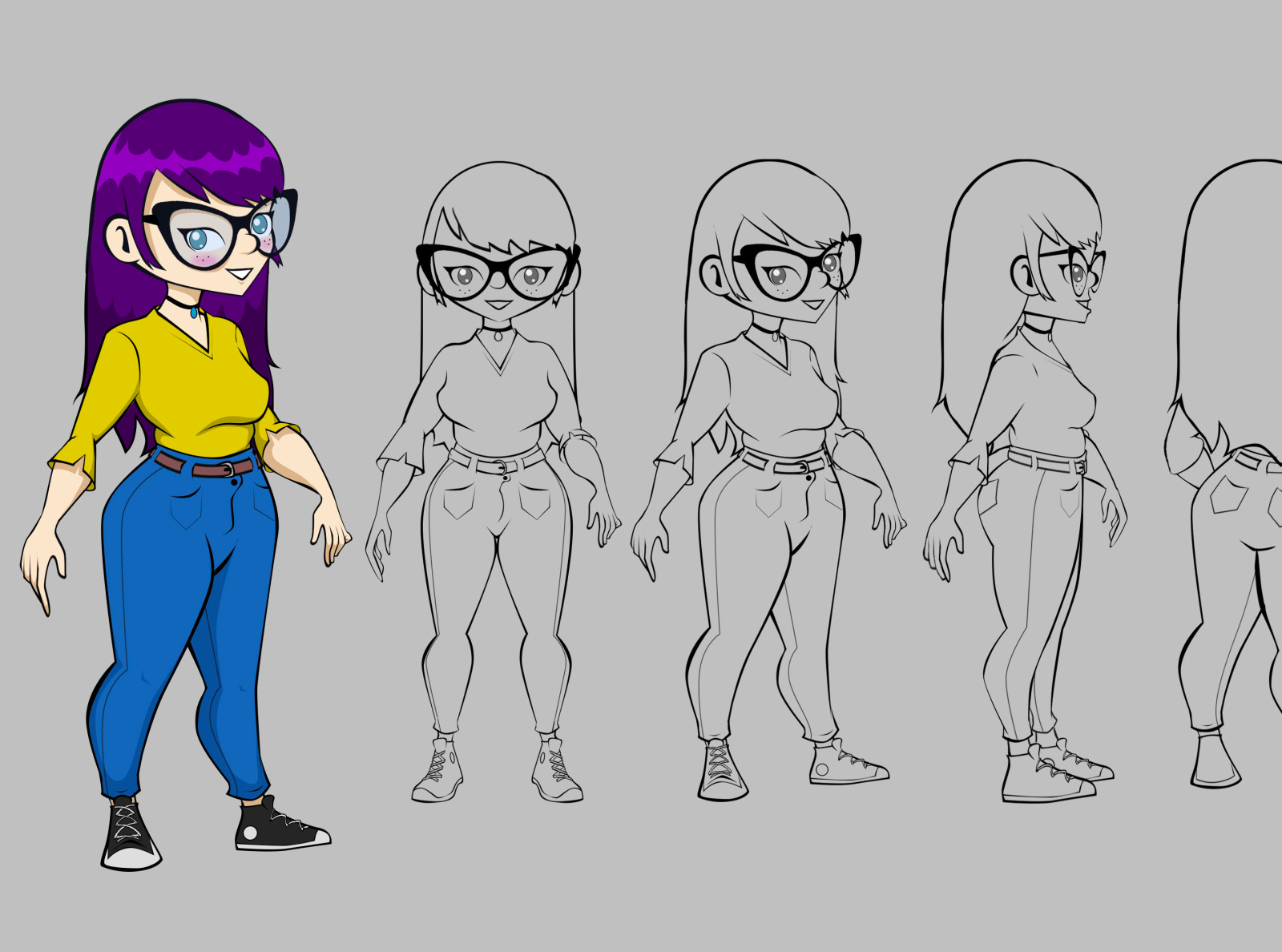 Character Turnaround by Leeah Gauvin on Dribbble