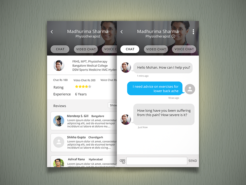 Doctor Chat by Sumit Sinha on Dribbble