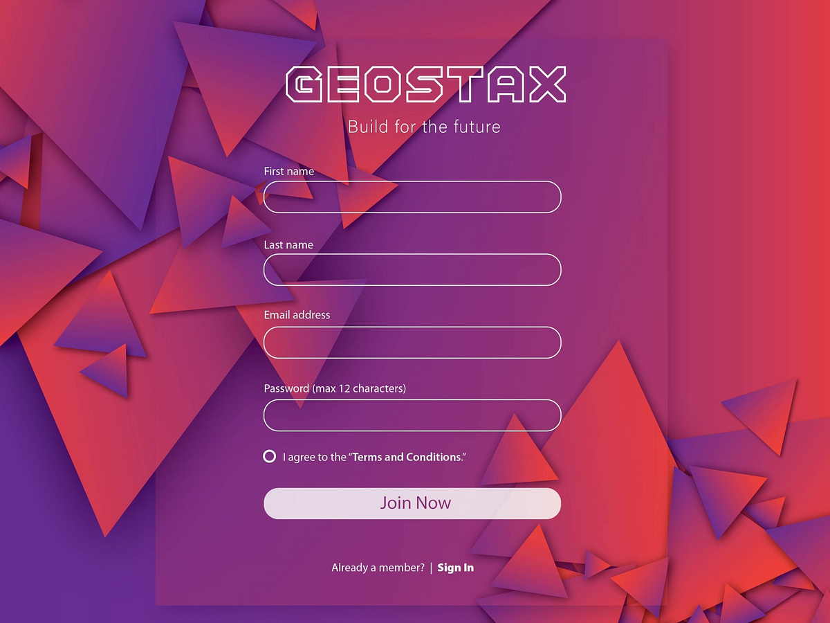 geostax-member-form-by-jamie-el-on-dribbble