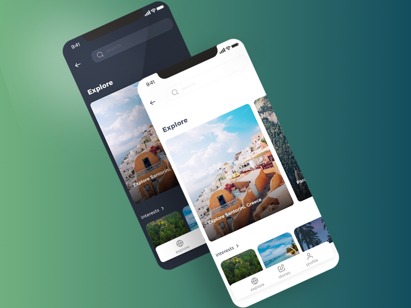Voyago - Travel App Sketch template by uicube on Dribbble