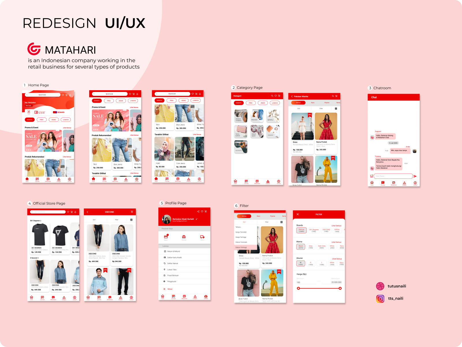 REDESIGN UI/UX MATAHARI MALL APP by Bariyatus Diyah Nurlaili on Dribbble
