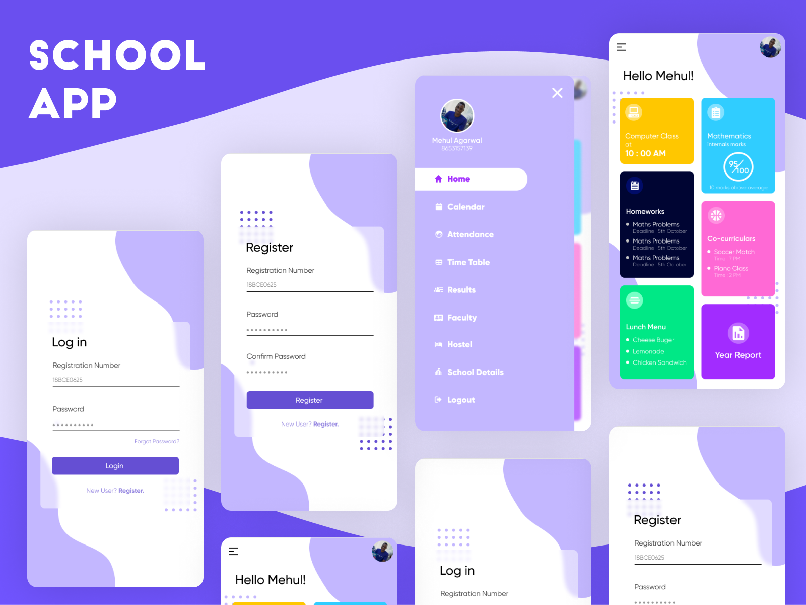 School App by Mehul Agarwal on Dribbble