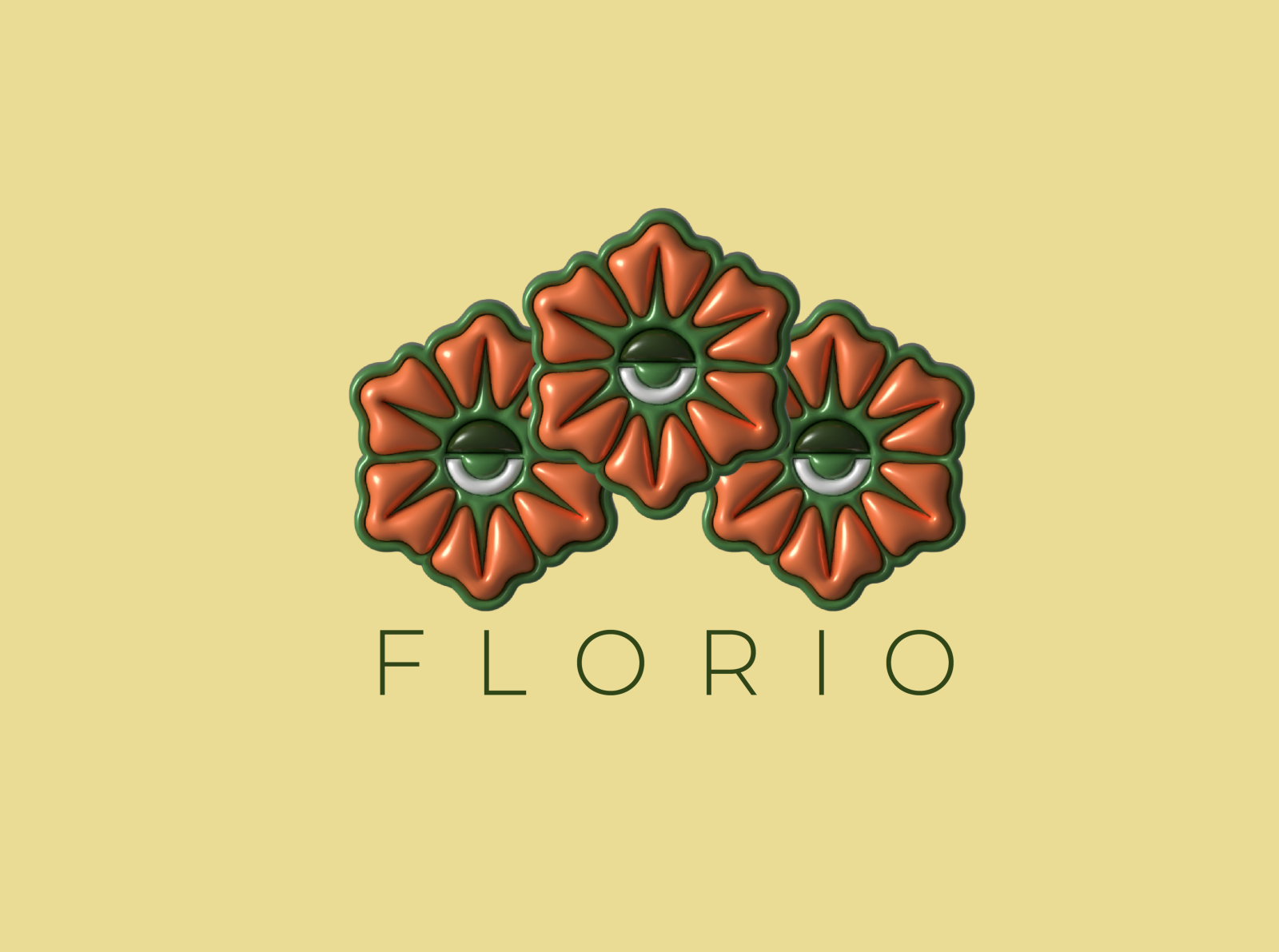 3D Style Flower Shop Logo by YessyDesigns on Dribbble