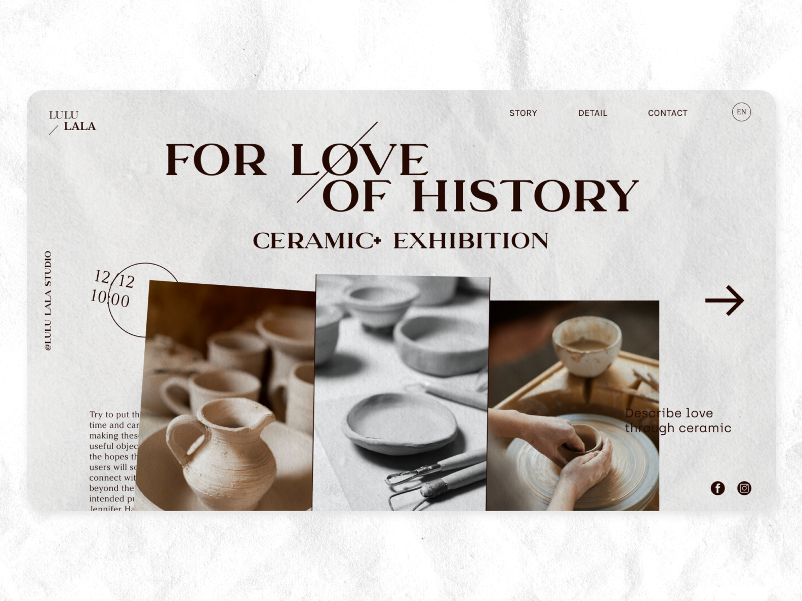 Ceramic Exhibition Web Design by Nuttakan C. on Dribbble