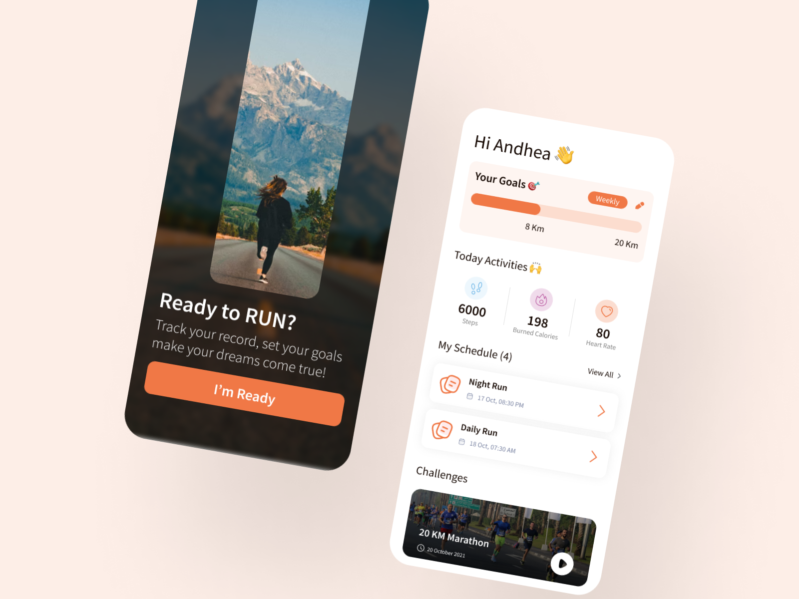 Running Mobile Application by Andhea Fitriadini on Dribbble