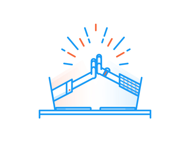 Slap hands by Mike Hegberg on Dribbble