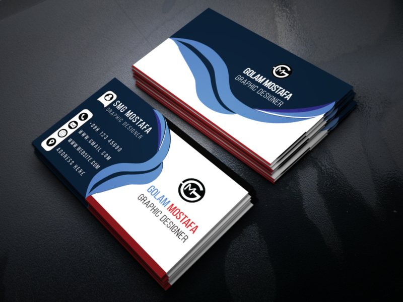 Business Card Design By Sheikh Md Golam Mostafa On Dribbble 0099