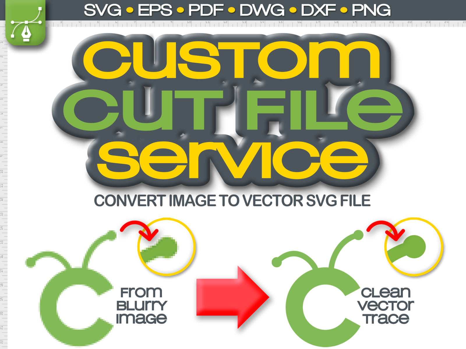 Personalized custom SVG service logo to vector files Custom by Luis De ...