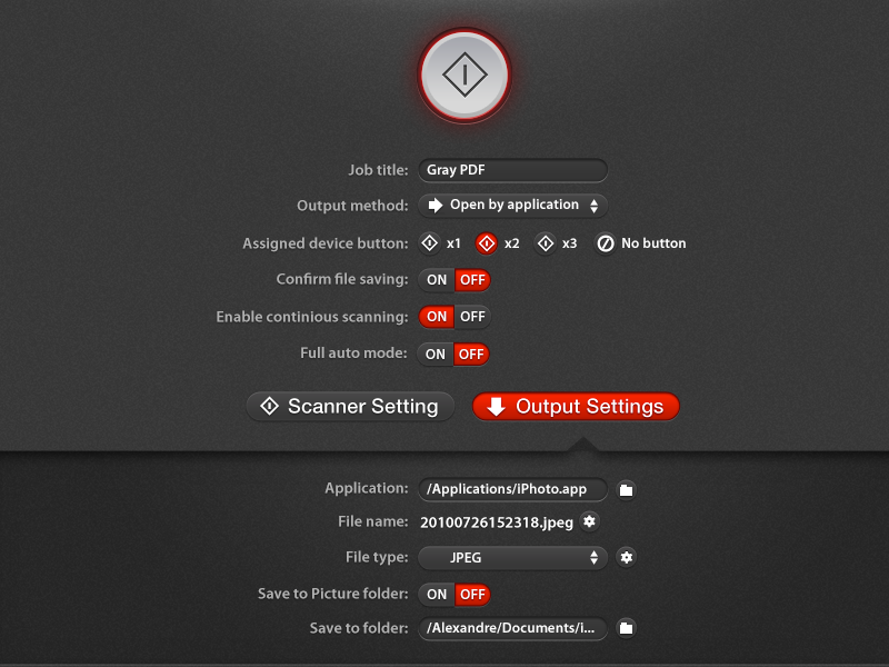 Capture on Touch ui by Sébastien DEL GROSSO on Dribbble