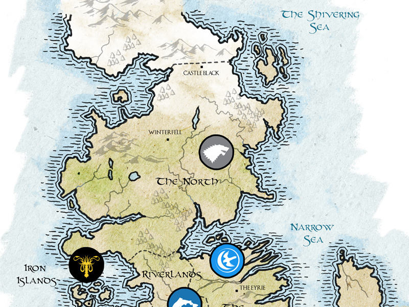 Game of throne map by Sébastien DEL GROSSO on Dribbble