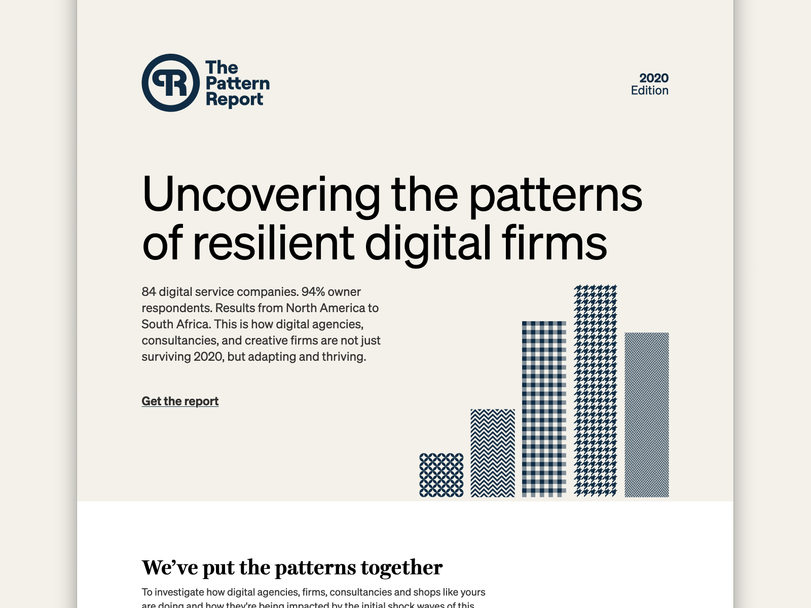 The Pattern Report website by Travis Gertz on Dribbble