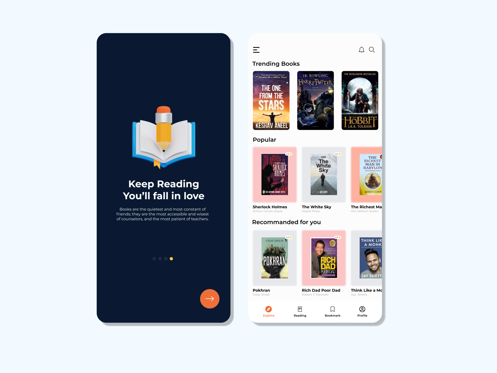 Book Store App UI Design by Shrajal Shrivastava on Dribbble