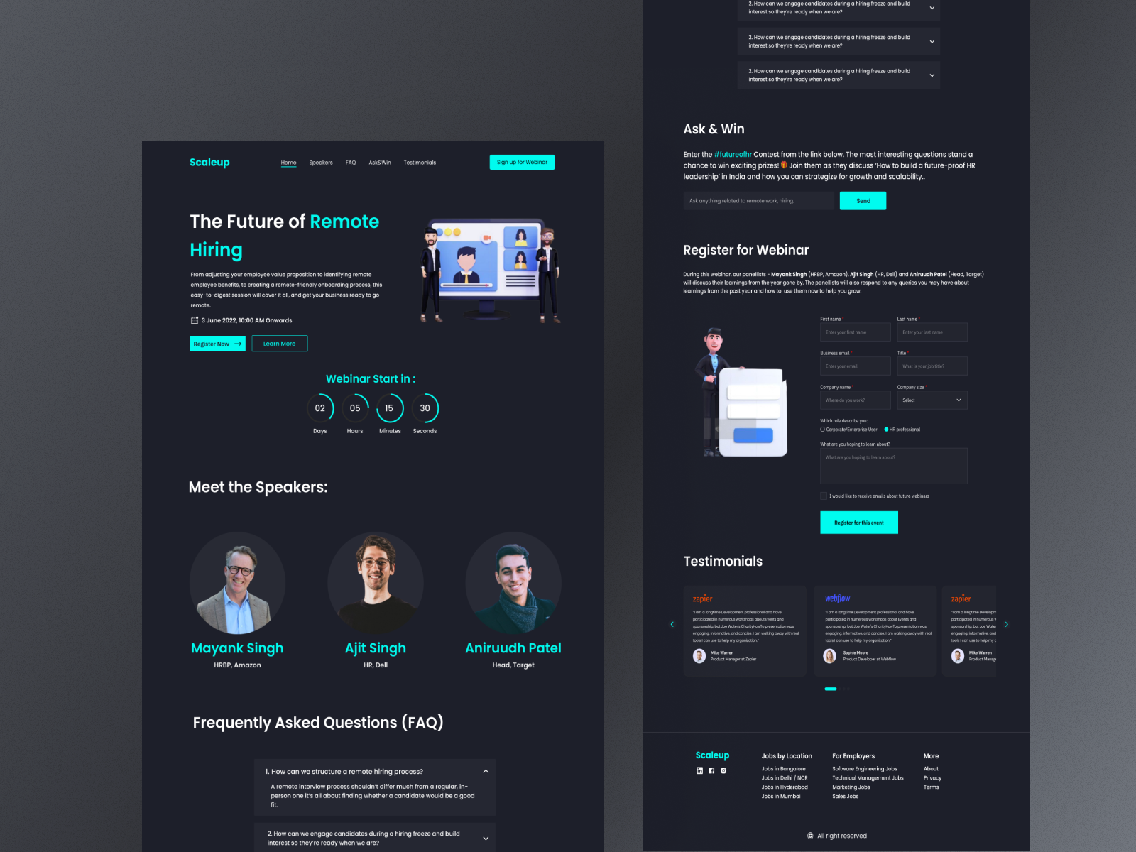 Webinar Landing Page Design by Shrajal Shrivastava on Dribbble