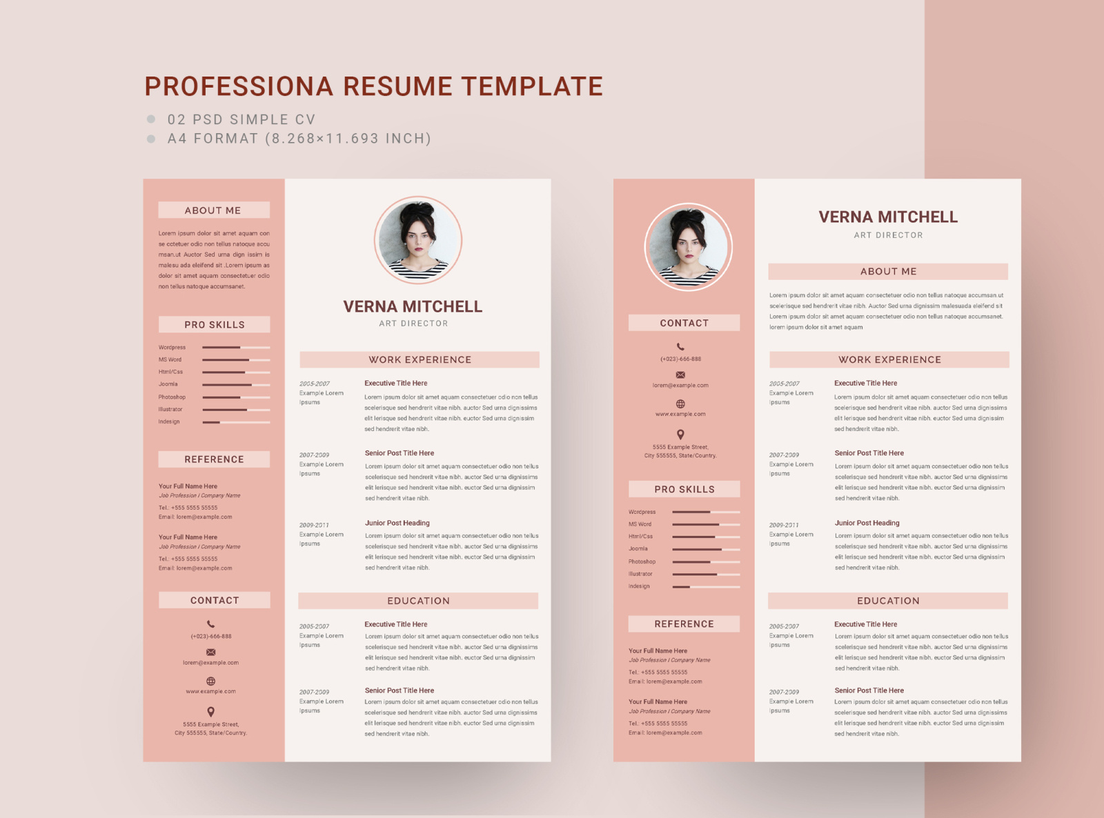 Professional Resume Template by Richard on Dribbble