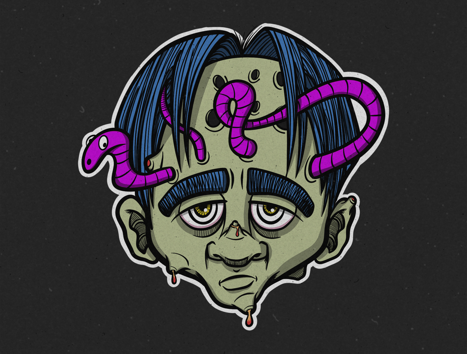 Brain Worm by John Pfleeger on Dribbble