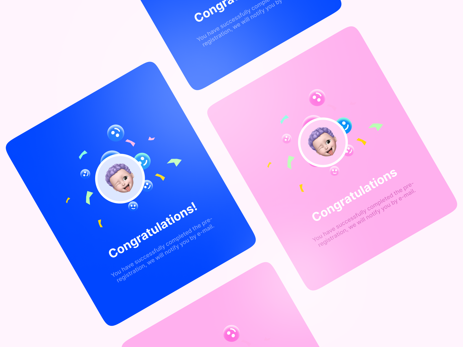 Congratulations Popups for Case Study by Ferhat Yildirim on Dribbble