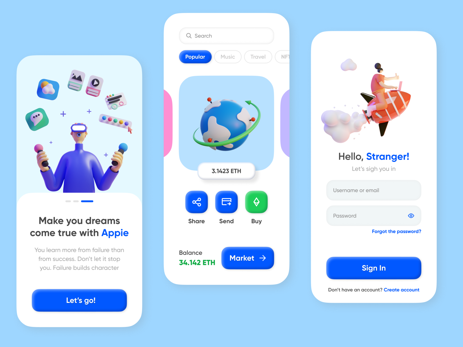 Claymorphism - Mobile App by Timur A. on Dribbble