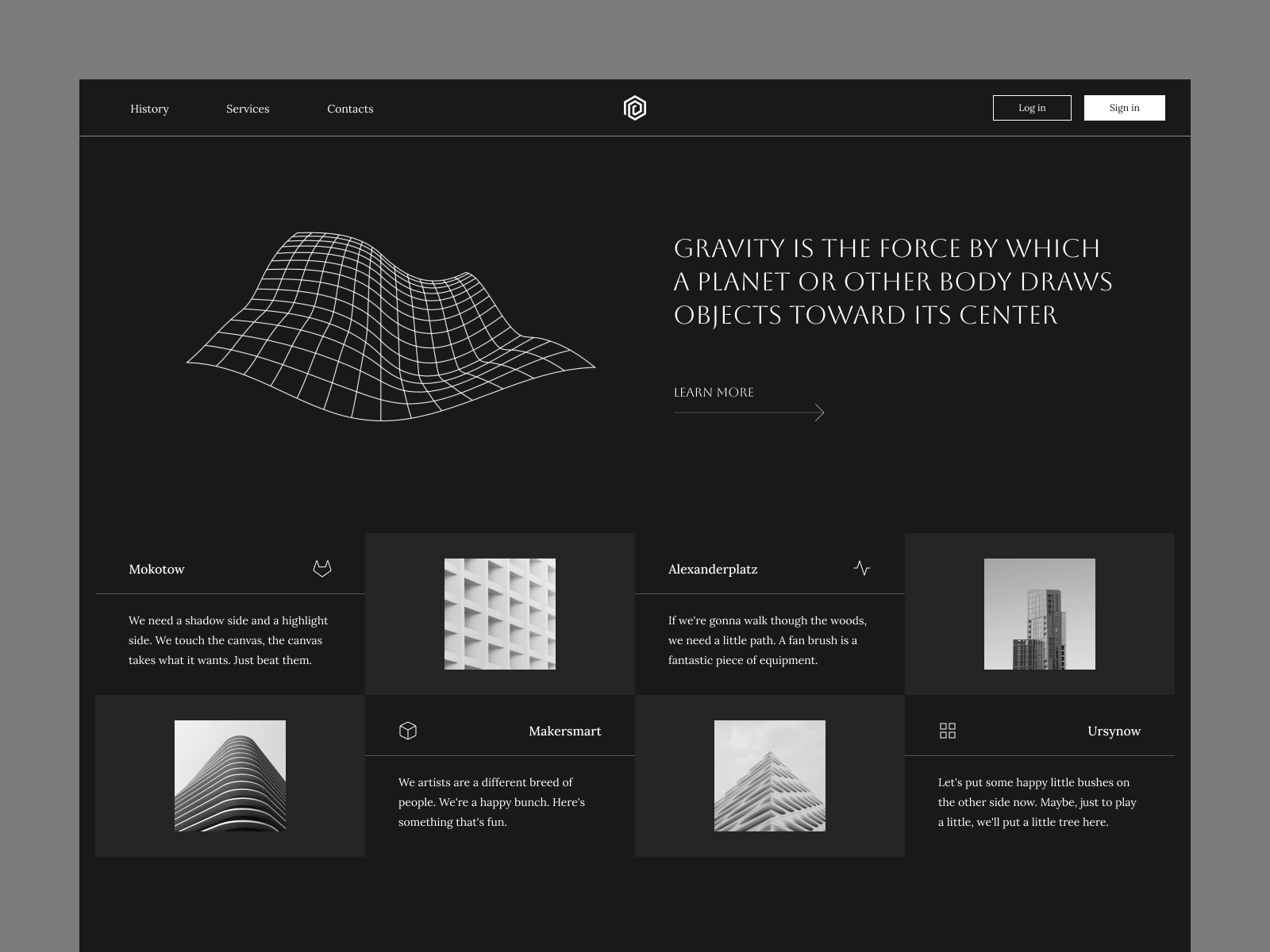 GRID - Gravity by Timur A. on Dribbble