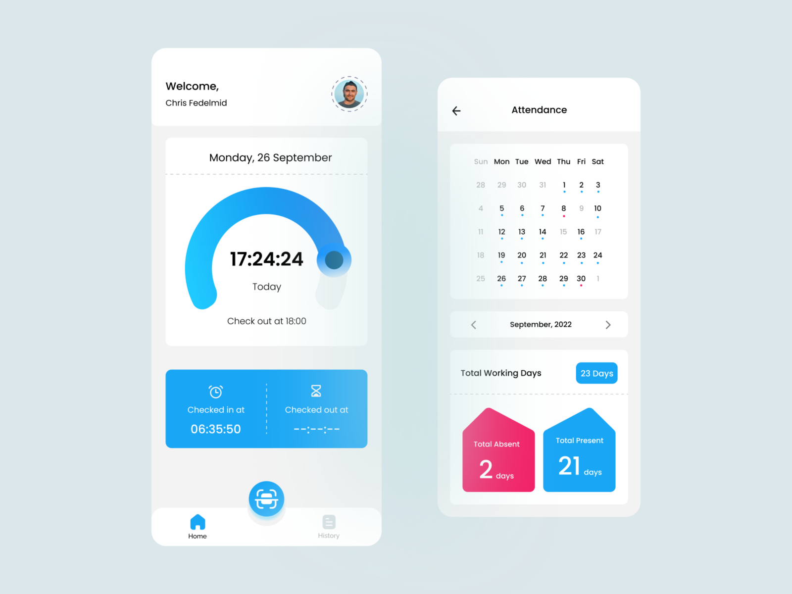 Attendance App Ui Design by Agung Mahendra on Dribbble
