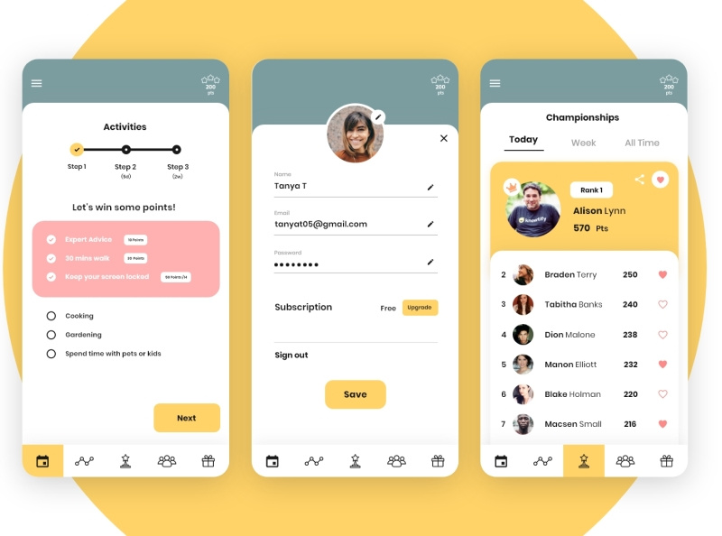 App UI Design by Parul Rana on Dribbble