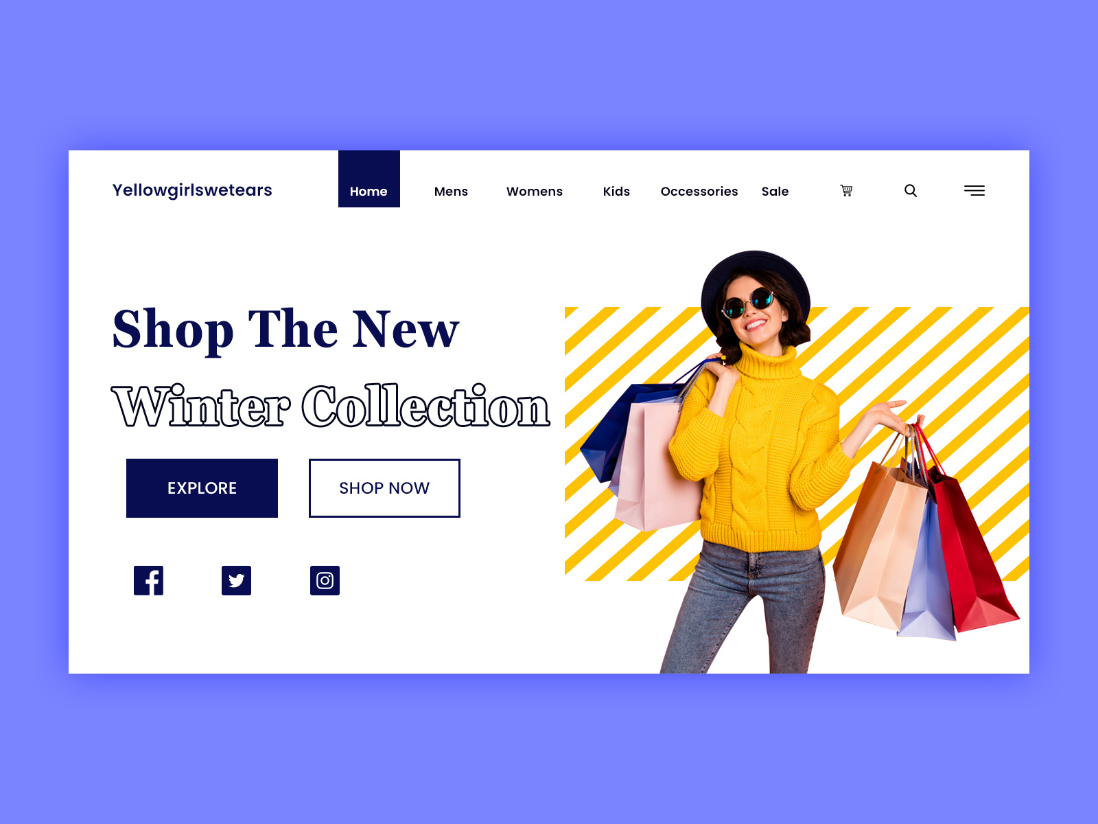 Online Shopping Web Landing Page by Jaydeep Virani on Dribbble