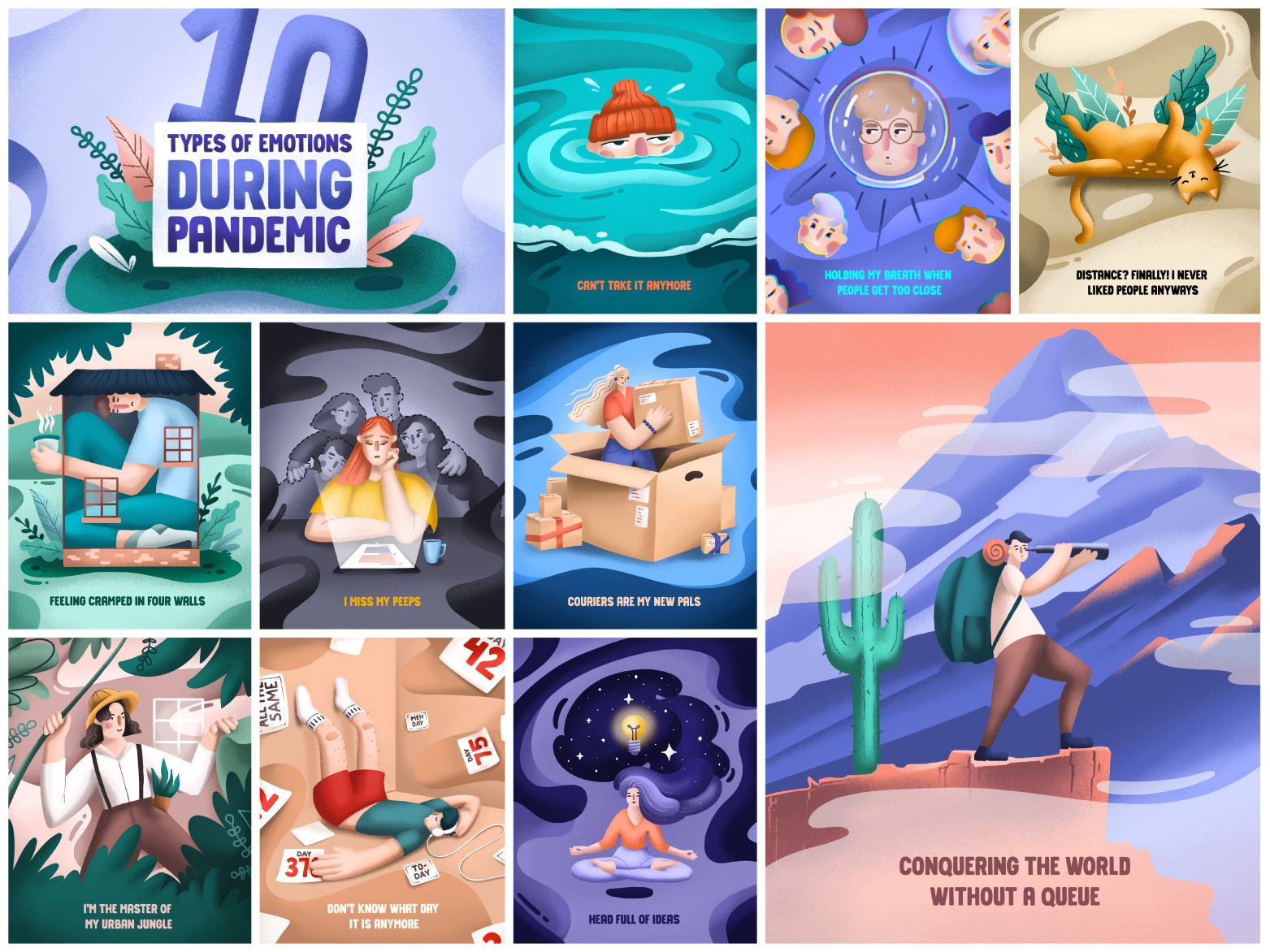 Emotion of pandemic by Kristiana Pandere on Dribbble